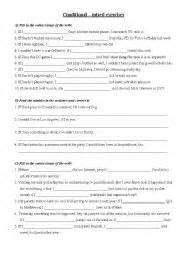 Conditional Mixed Exercises ESL Worksheet By Verre84