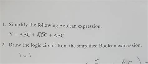 9 simplify the following boolean expression
