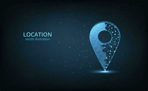 blue gps pin composed of polygon 26827813 vector art at vecteezy