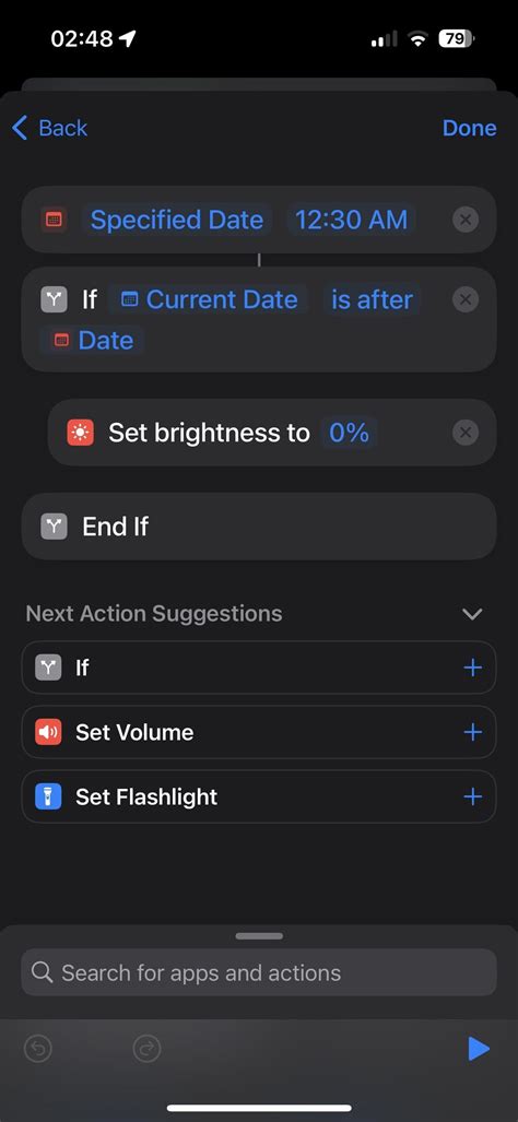 Automation To Set Brightness To A Specified Level If Iphone Is Charging