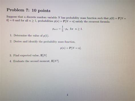 Solved Problem Points Suppose That A Discrete Random Chegg