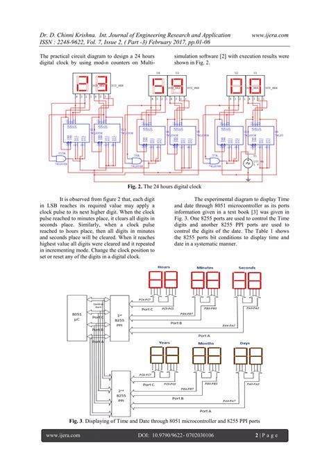 displaying of digital clock through digital circuits and through