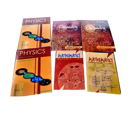 Ncert Textbooks Class 12th Physics Part 1and2 Chemistry Part 1and2 And Mathematics Combo 2019 Set Of