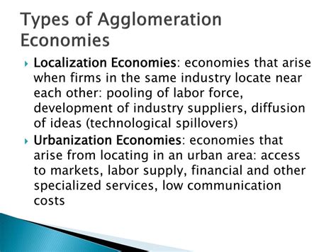 Ppt Agglomeration Economies Efficiency And Productivity Growth In