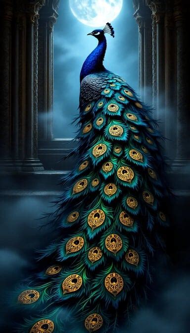 Free Moonlit Peacock Gothic Image Gothic Moon Cathedral Download At Stockcake