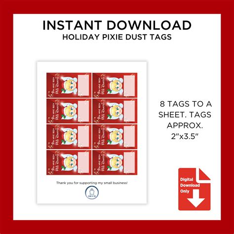 Holiday Pixie Dust T Tag Pixie Dust Dcl Very Merrytime Cruise Tag Christmas Pixie Dust Tag