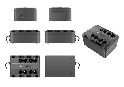 Horizontal Offline Ups With Multiple Sockets And Usb Port Line Interactive Ups For Desktop From
