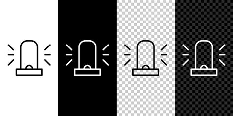 회색 배경에 격리 된 등색 점멸 사이렌 아이콘 비상 깜박이는 사이렌 파란색 정사각형 버튼 벡터 3차원 형태에 대한 스톡 벡터 아트 및 기타 이미지 Istock