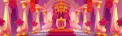 황금 왕 왕좌가 있는 성 홀 방 가구에 대한 스톡 벡터 아트 및 기타 이미지 가구 고대의 공주 Istock