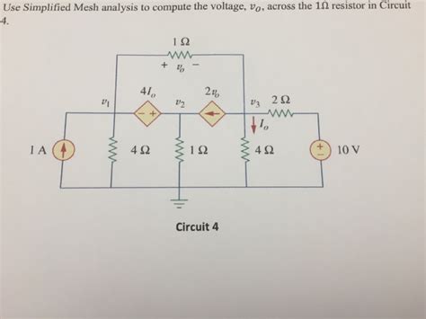 solved use simplified mesh analysis to compute the voltage