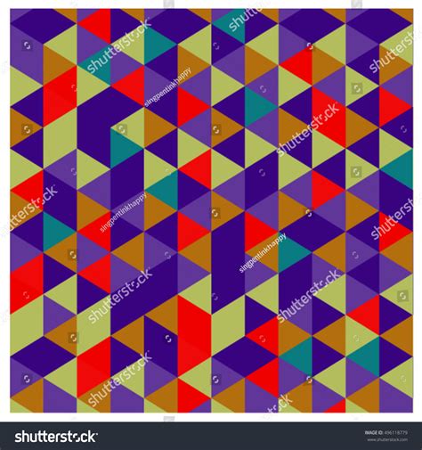 vector abstract geometric cube triangle angular stock vector royalty