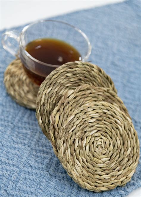 Get Handmade Sabai Grass Coaster Set Of 4 Natural At ₹ 399 Lbb Shop