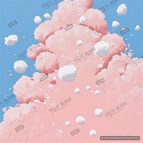 Ai创作图粉色奇幻超现实景观 扁平噪点质感肌理插画 超现实的云朵 糖果色蓝天白云 粉色的超现实极简景观 粉色超现实主义景观 创意插画天空 颗粒质感插画 粉红色的超现实世界 肌理感插画 粉色超