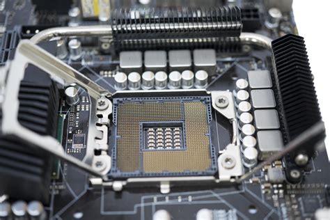 Technology Socket LGA 1366 For CPU On A Motherboard Computer With Chipset 2221819 Stock Photo At