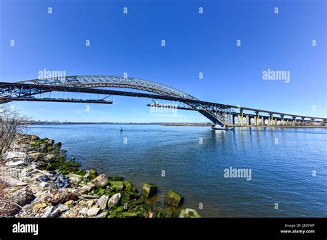 The Bayonne Bridge From Staten Island New York The Bayonne Bridge Is