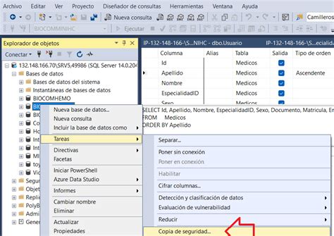Copia De Seguridad De Una Base De Datos Backup Y Restauración Mssql