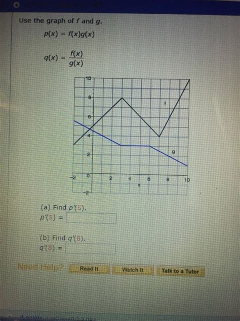 Solved Use The Graph Of F And G P X F X G X Q X Chegg Com