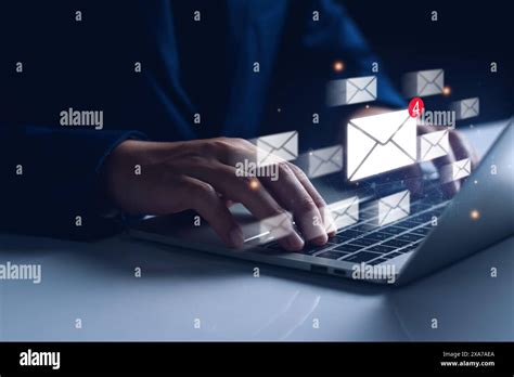New Email Notification Concept For Business E Mail Communication And