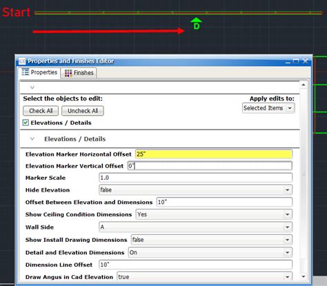 Elevation Marker Horizontal Offset