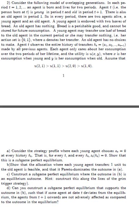 2 Consider The Following Model Of Overlapping