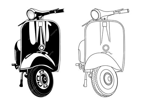 Vespa Vector Eps Logo Icon Silhouette Illustration By