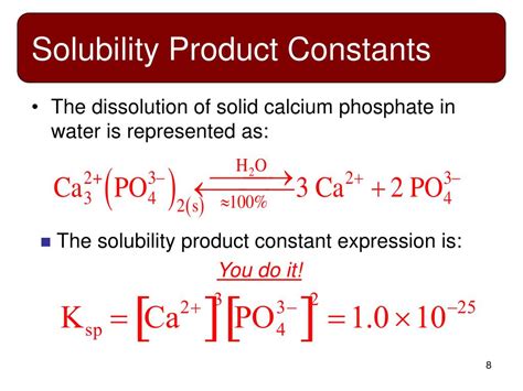 Solubility Formula Solubility Product Factors Example