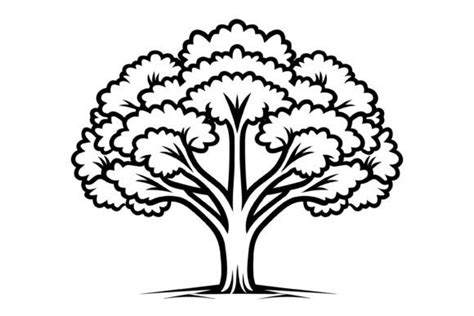 B W Tree Clipart Graphic By Illustrately · Creative Fabrica