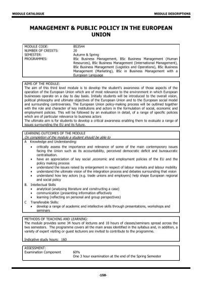 MODULE DESCRIPTIONS MODUL