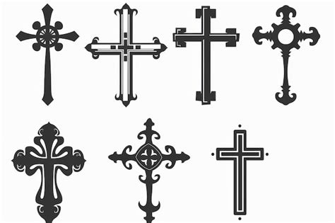 Icono De La Cruz Cristianismo Símbolo De La Religión Signo Cristiano