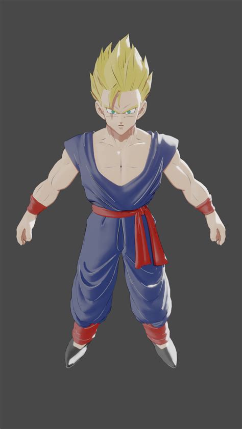 Dragonball Kakarot Gohan Blue Gi Ss For Xps By O Dv89 O On Deviantart