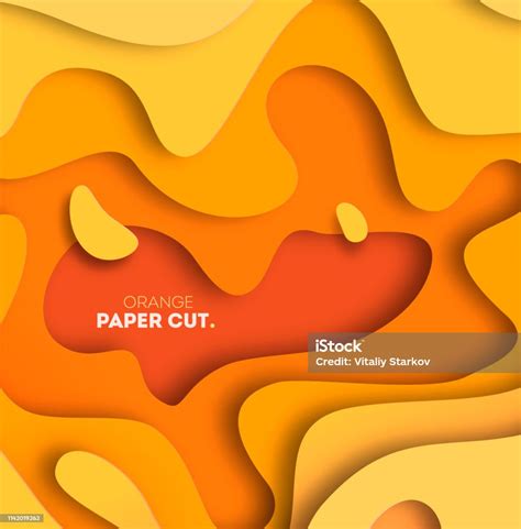 종이 컷 모양 노란색 배경 벡터 일러스트입니다 3d 추상 조각 예술 곡선에 대한 스톡 벡터 아트 및 기타 이미지 곡선 공예 구멍 Istock