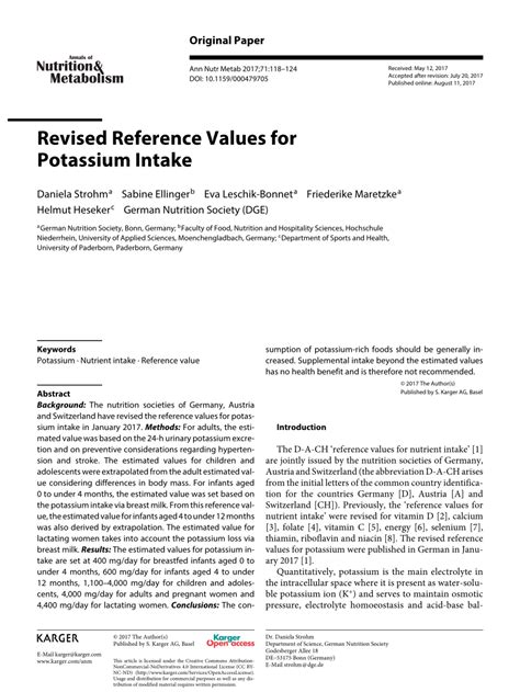 pdf revised reference values for potassium intake