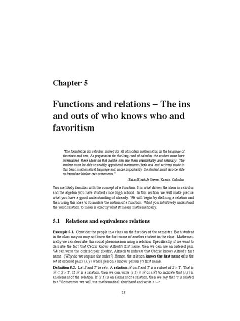 Chapter 5 Functions And Relations Pdf Function Mathematics