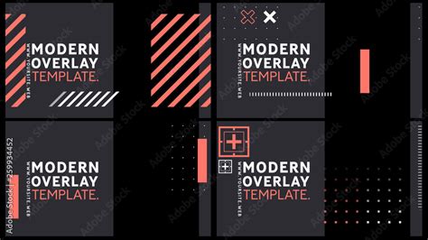 Modern Overlay Frame Title Stock Template Adobe Stock