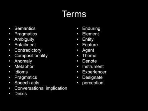 Semantics The Meaning Of Language Pptx