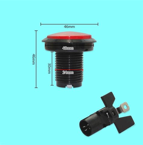 Arcade Style Big Round Push Button 46mm Uge Electronics Egypt