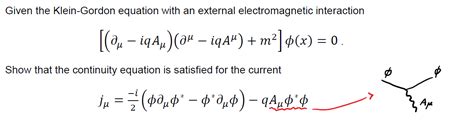 Solved Given The Klein Gordon Equation With An External