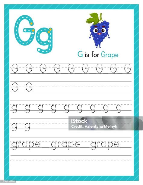 Trace Letter G Uppercase And Lowercase Alphabet Tracing Practice
