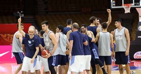 훈련 마친 아르헨티나 농구 대표팀