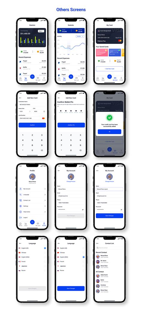 Fintech Mobile App Ui Design Financebanking App Ui Behance