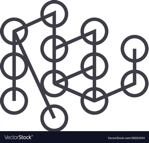 Deep Learning Concept Linear Icon Sign Symbol Vector Image