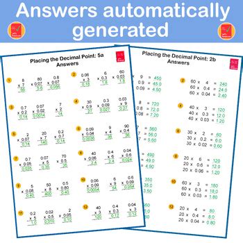 Multiplying Decimals Placing The Decimal Point By Jeff S Notebooks