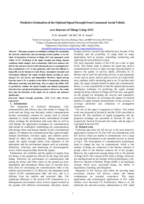 Pdf Predictive Estimation Of The Optimal Signal Strength From Unmanned Aerial Vehicle Over