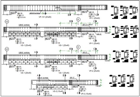 Structure Detail View Of Beam And Column Dwg File Cadbull