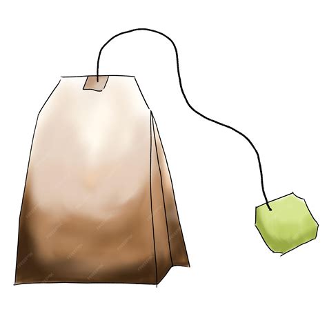 Premium Vector Realistic Tea Bag With Paper Label Tea Bags Tea Drink