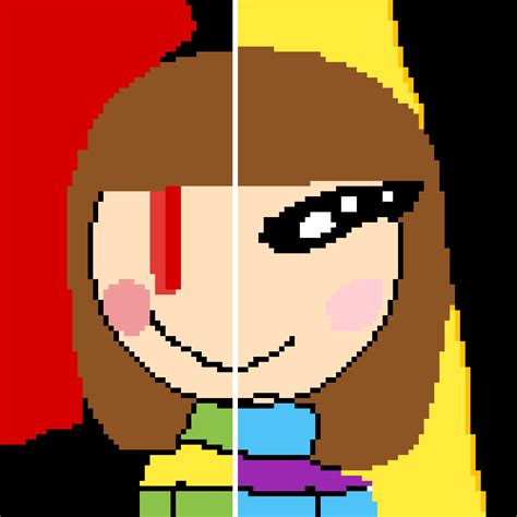 Pixilart Chara And Frisk By Sleepymoth