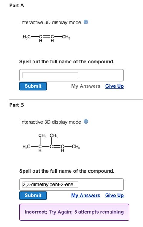 solved part c interactive 3d display mode hac c c ch h c ch