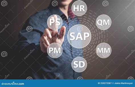 Internet Business Technology And Network Concept Sap System Software Automation Concept On