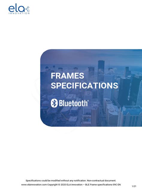Ble Frame Specifications 11b En Pdf Information And Communications Technology Computer