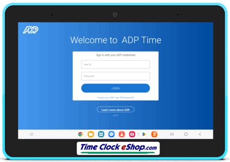ADP Time Kiosk Time Clock Time Clock Tablet For ADP Clock In And Out